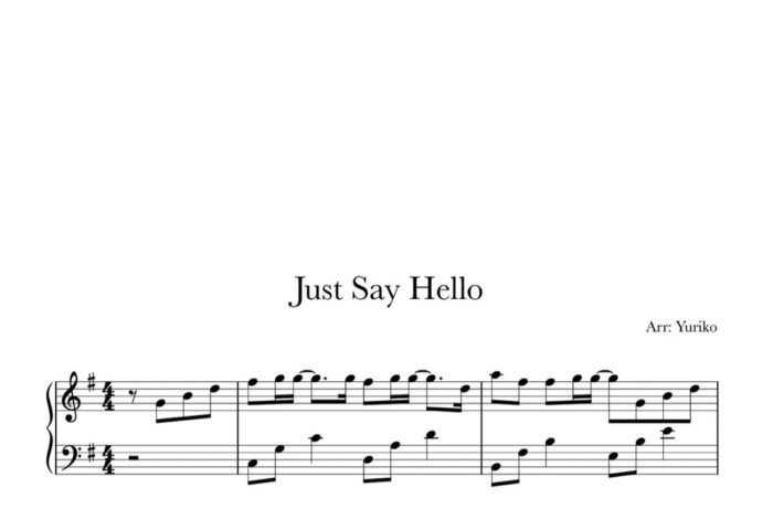 Just Say Hello - Melo-D — Yuriko! Piano